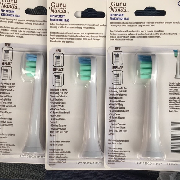 not Philips | Bath | Lot Of 3 Philips Sonicare C2 Compatible Toothbrush ...